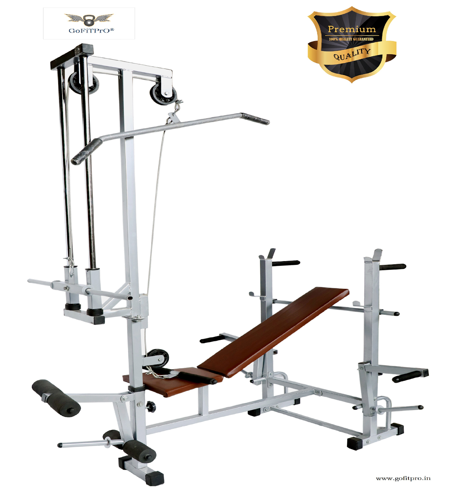 GoFiTPrO Multipurpose single Support Home Gym 20 in 1 Bench (Powder ...